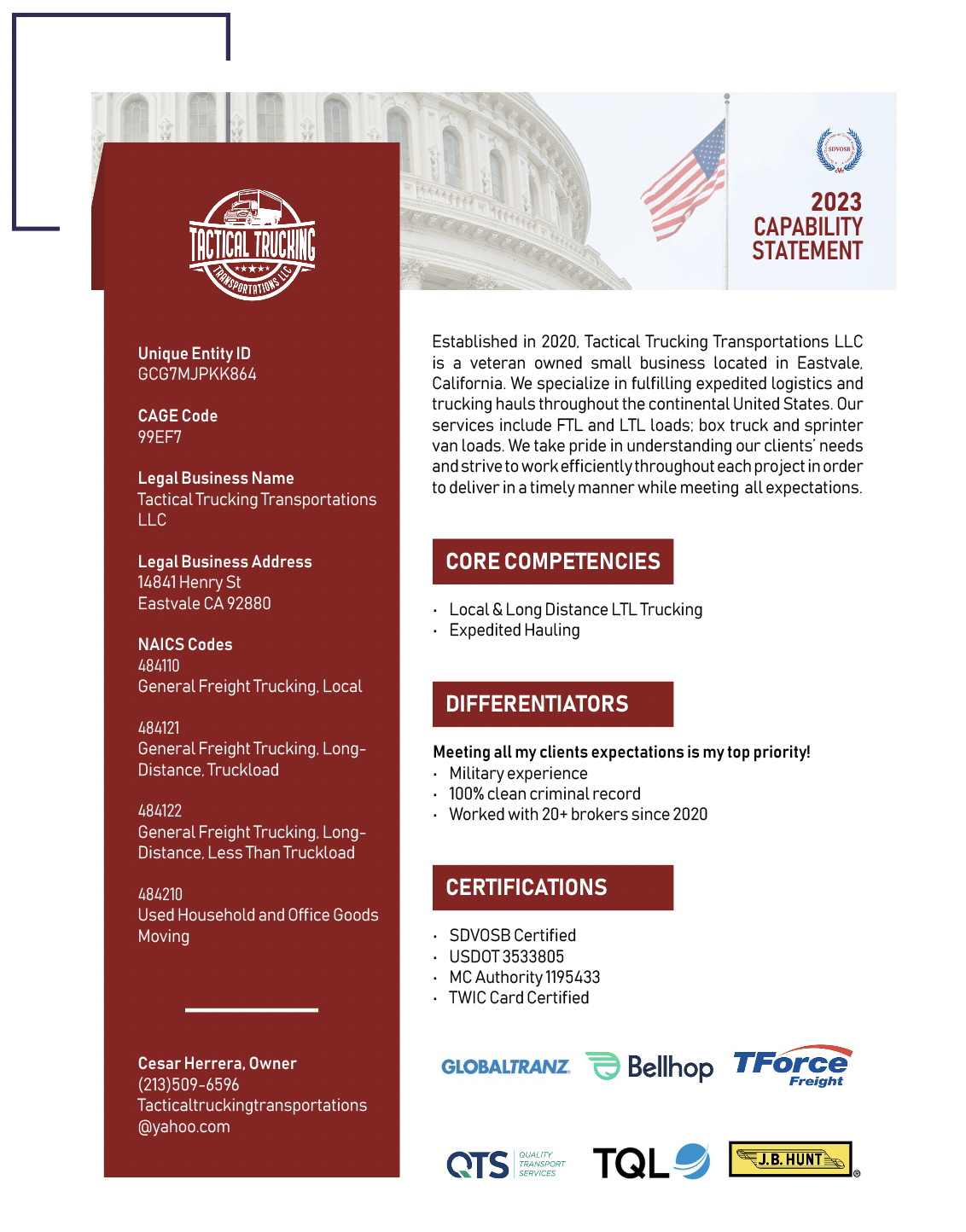 Capability Statement - Federal Contracting Alliance