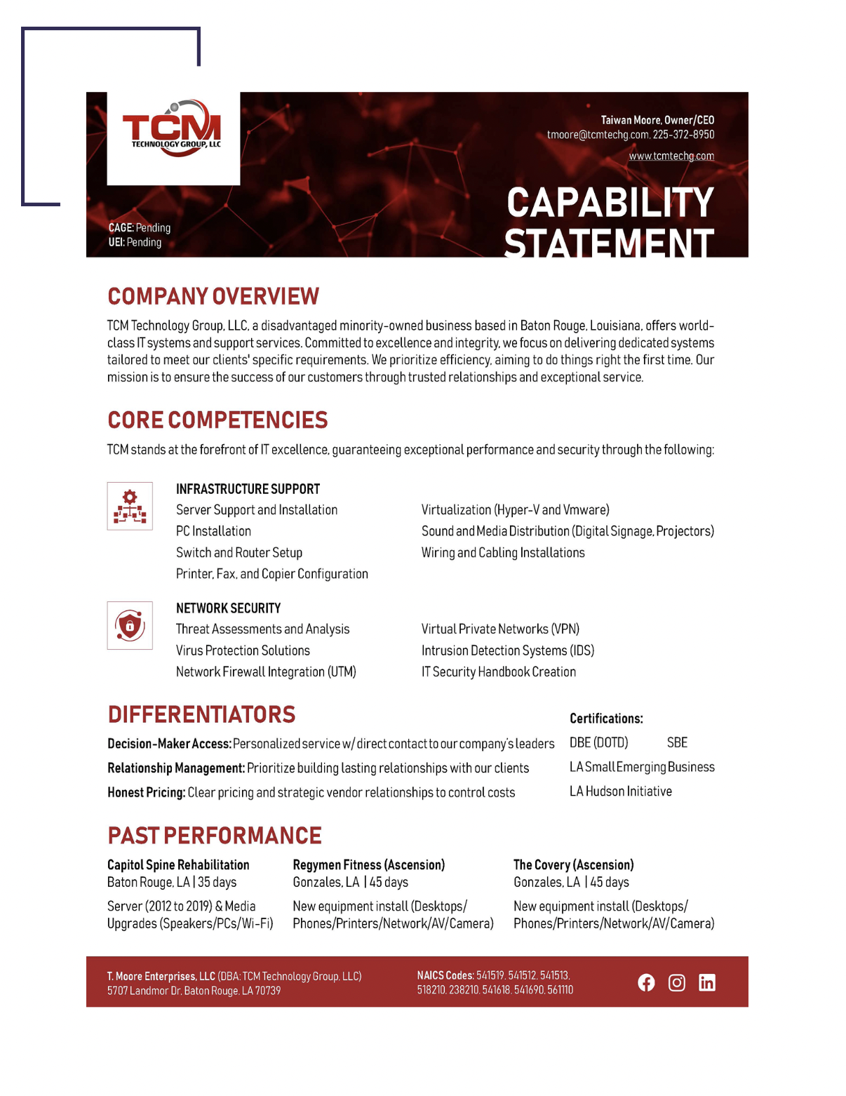 Capability Statement - Federal Contracting Alliance